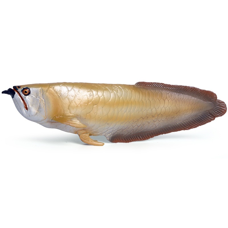 Children's solid simulation freshwater fish arowana gold dragon fish ...