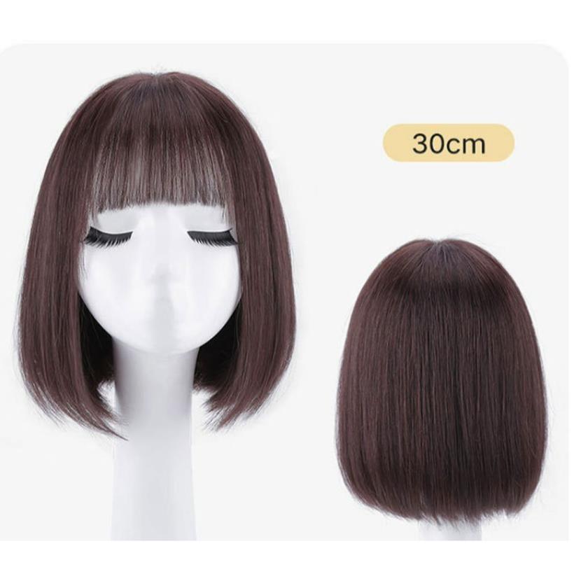 Real hair wig 6224 female long hair wig full head set real hair wire ...