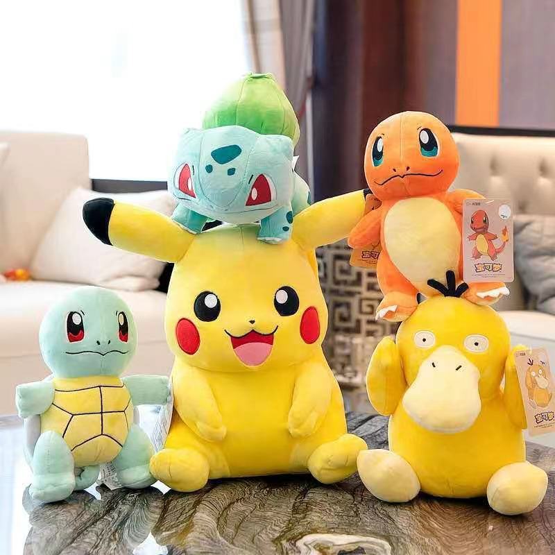 Pokémon Pikachu doll Squirtle doll Bulbasaur Charmander Duck plush toy ...