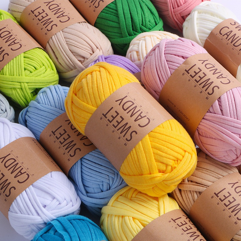 Cloth Yarn DIY Hand Knitted Thick Yarn Crochet Knitting Bag Slippers ...