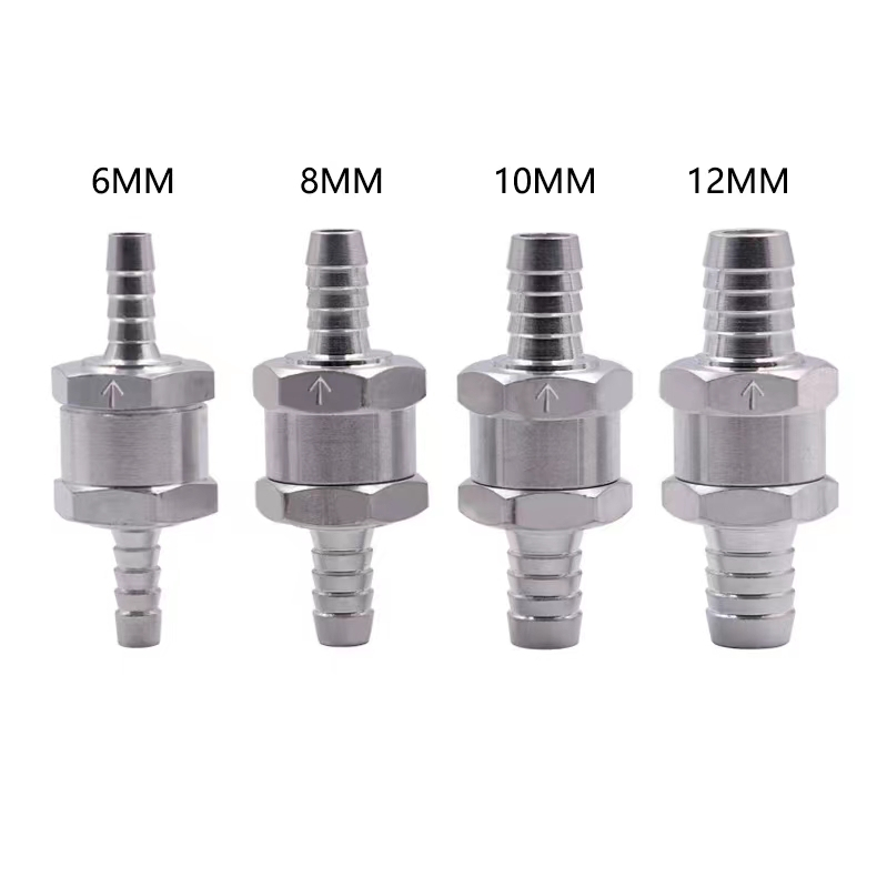 6 8 10 12 mm One Way Aluminum Alloy Check Valve for Automotive Marine ...