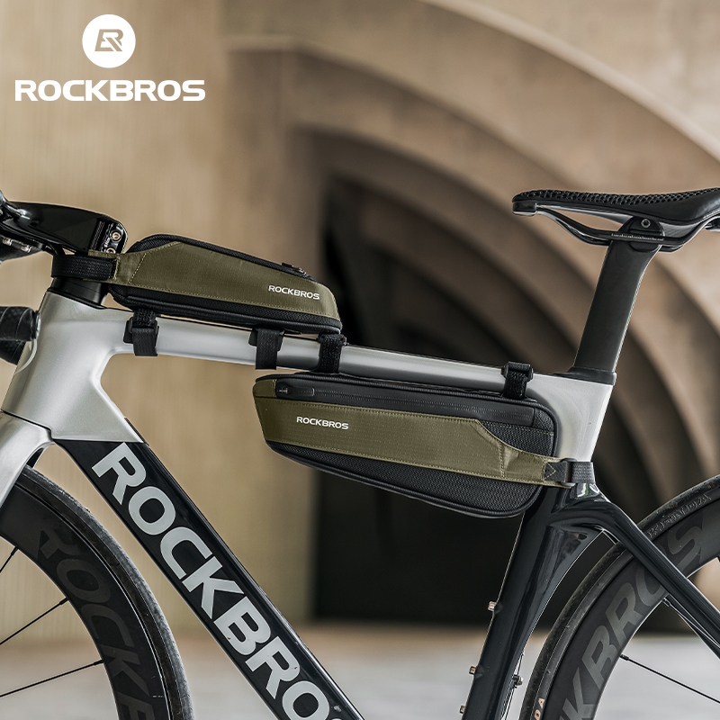 【3-day Delivery】ROCKBROS Bicycle Bag Front Beam Top Down Tube Triangle ...
