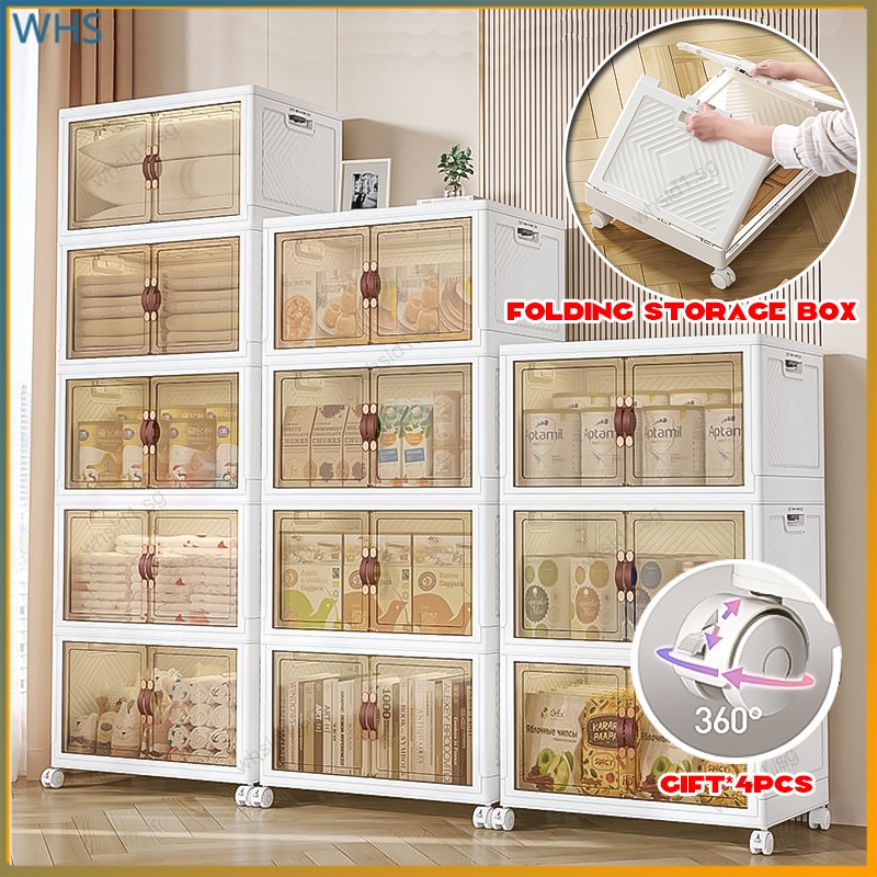 Folding storage box multilayer storage cabinet storage cabinet shelves ...