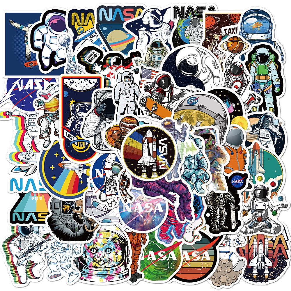 50 pcs NASA & Space Exploration Waterproof PVC Stickers | Shopee Singapore