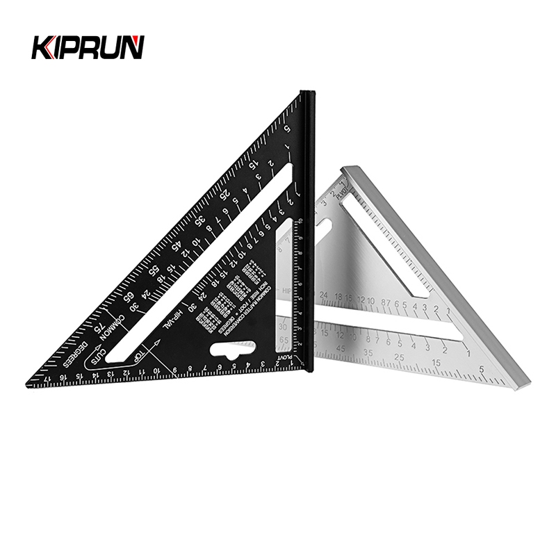 KIPRUN 7'' Aluminum Alloy Triangle Ruler， Angle Protractor Speed Metric ...