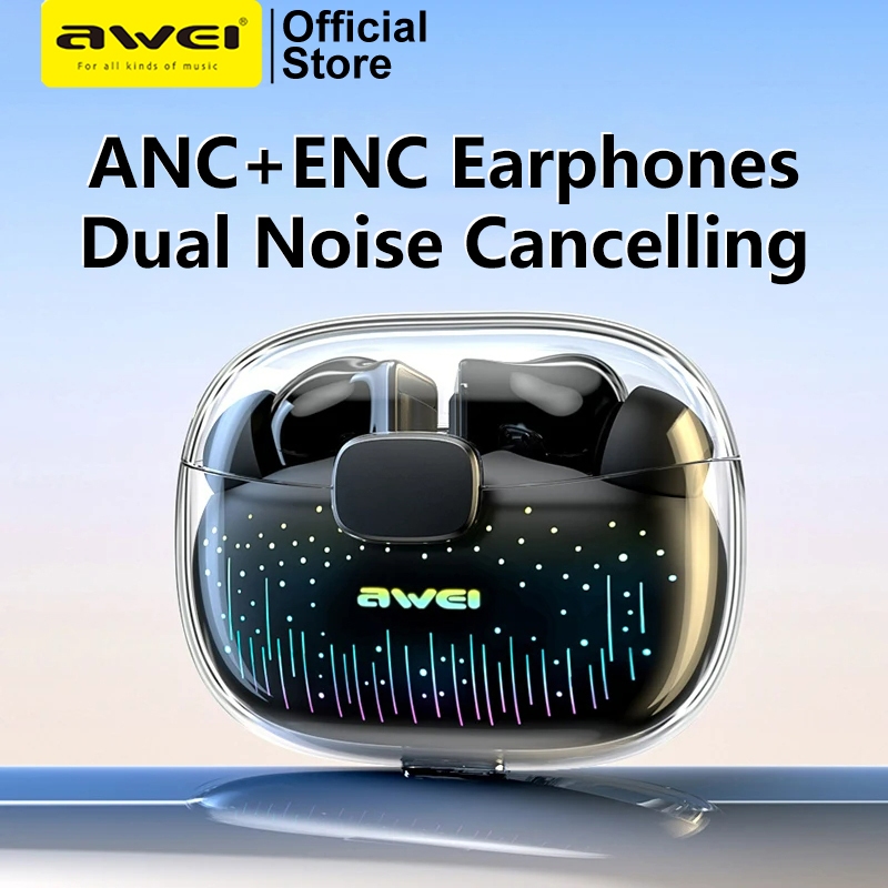 Awei T52 ANC+ENC True Wireless Bluetooth 5.3 Noise Cancelling Earbuds ...