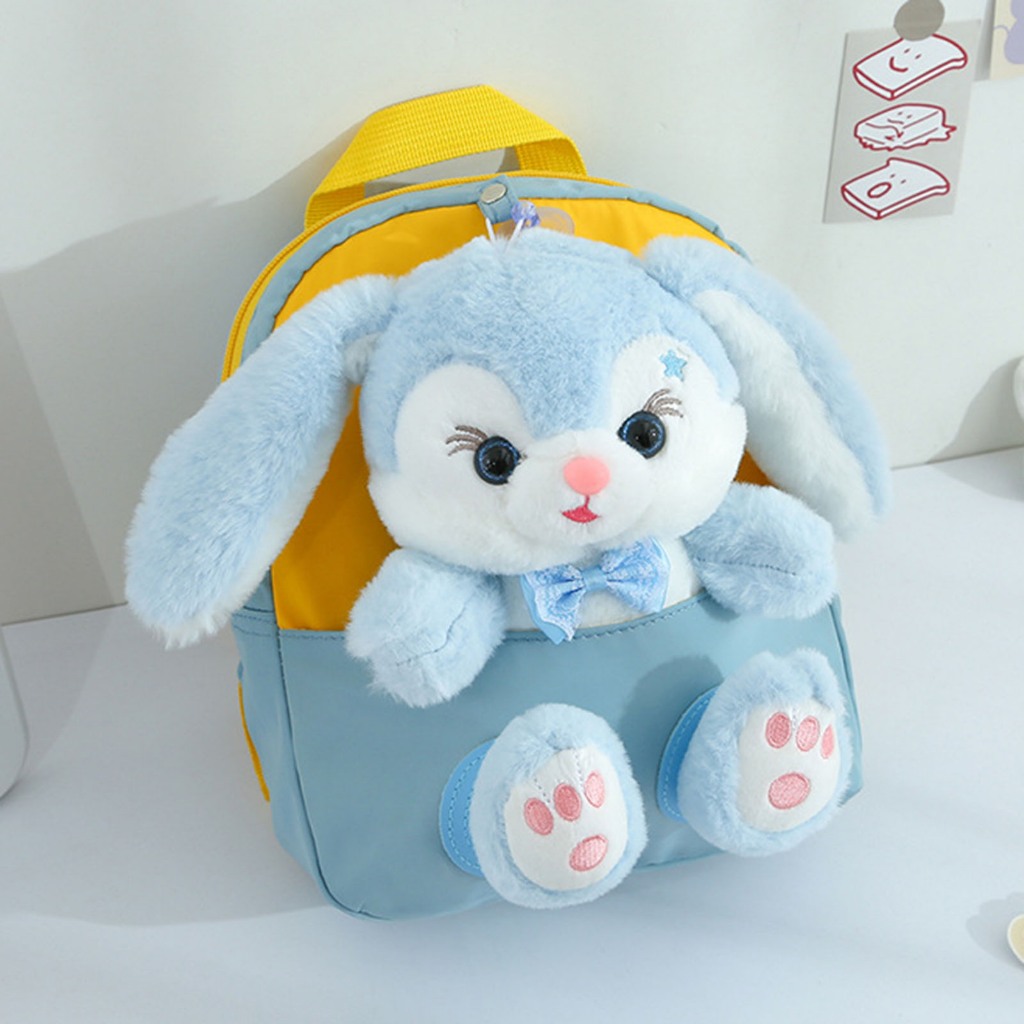New Children's School Bag Cute Rabbit Plush Toy Backpack Primary School ...