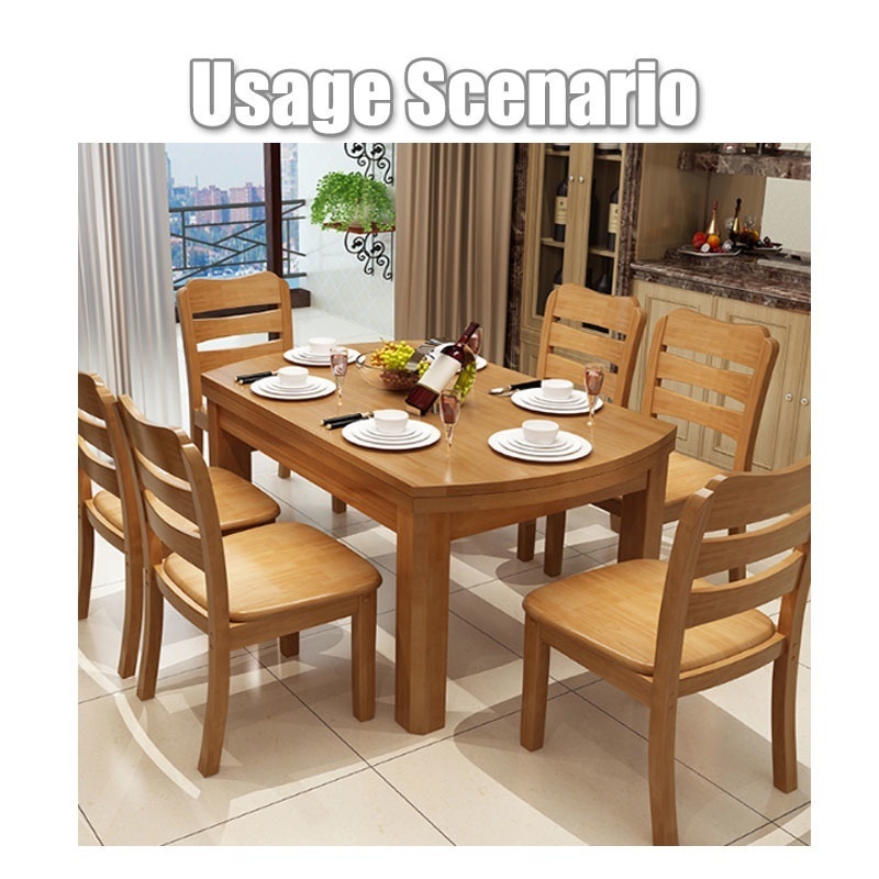 Solid Wooden Dining Ergonomic Rounded Edges Study Family Hotel ...