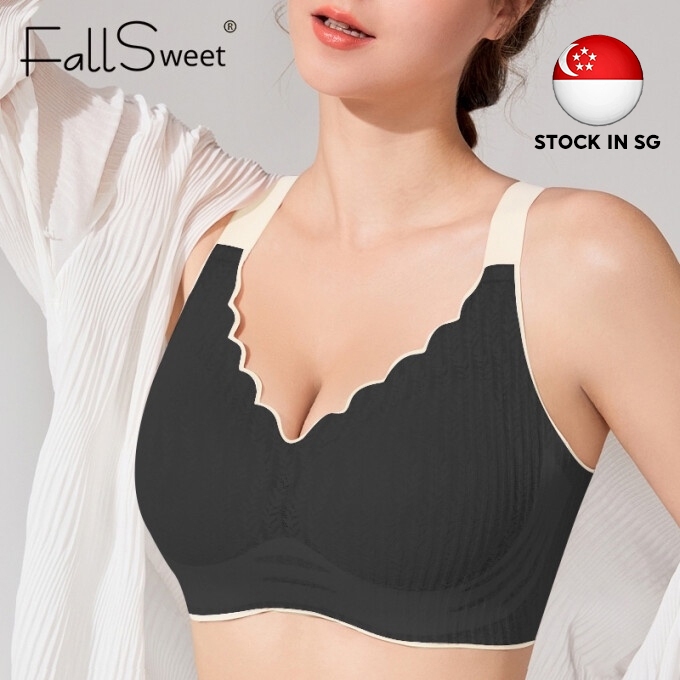 【stock In Sg】fallsweet Lace Anti Sagging Bras Women Push Up Underwear