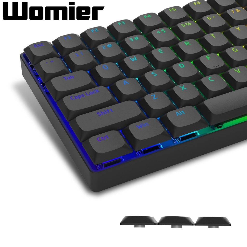 WOMIER 118 Keys Low Profile Pudding Keycaps Shine Through PBT Keycap ...