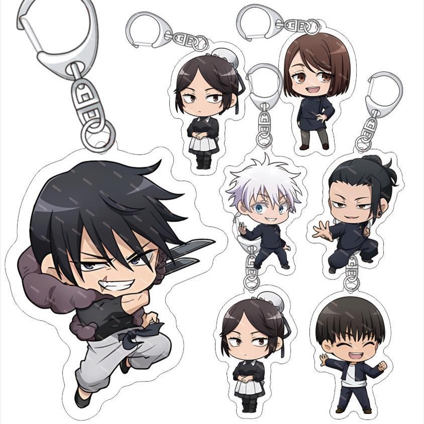 Anime Jujutsu Kaisen Toji Gojo Satoru Geto Cute Acrylic Pendant Figure ...