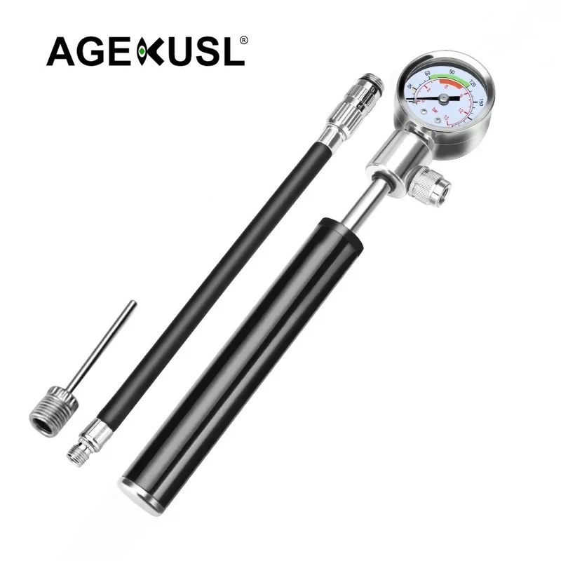 AGEKUSL Bike Pump With Pressure Gauge Bicycle Pump Mini Hand Pump Multi ...