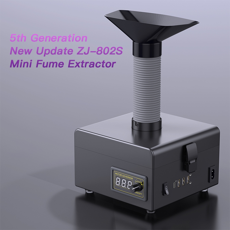 ZJ-802S DeskTop Fume Extractor Desktop Soldering Smoke Dust ...