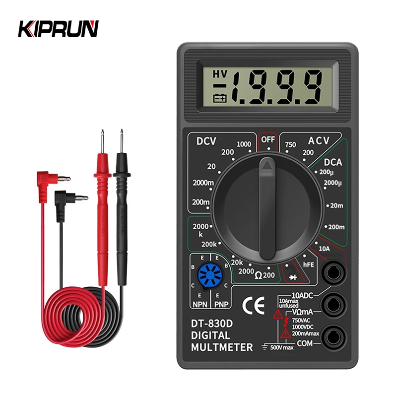 KIPRUN LCD Digital Multimeter AC DC 750V 1000V Digital Mini Multimeter ...