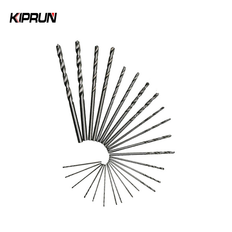 KIPRUN 25Pcs Drill Bit Set High Speed White Steel Twist Drill HSS Bit ...
