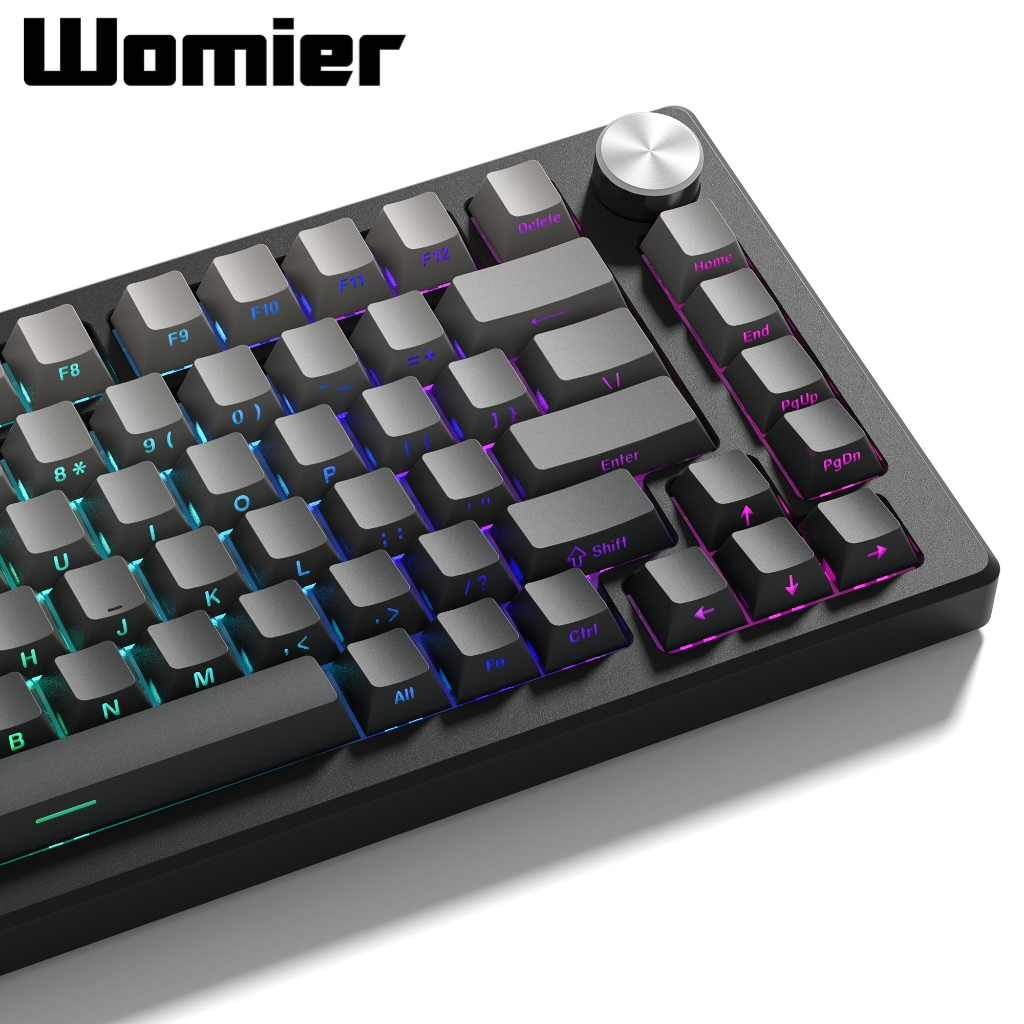WOMIER 136 Keys Double Shot PBT Keycaps Side Printed Shine Through ...