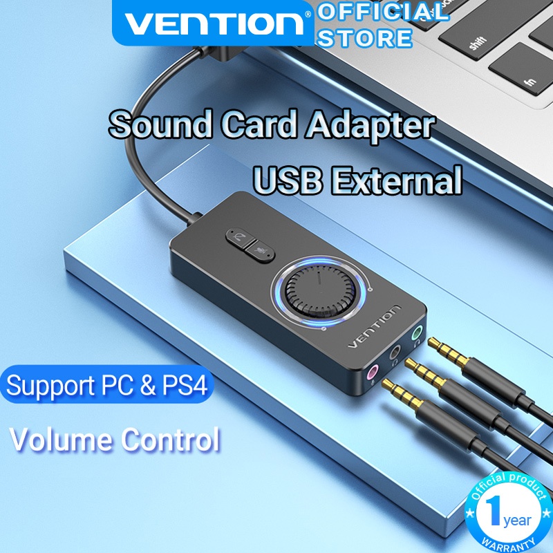 Vention USB External Sound Card With Volume Control USB to 3.5mm Audio ...