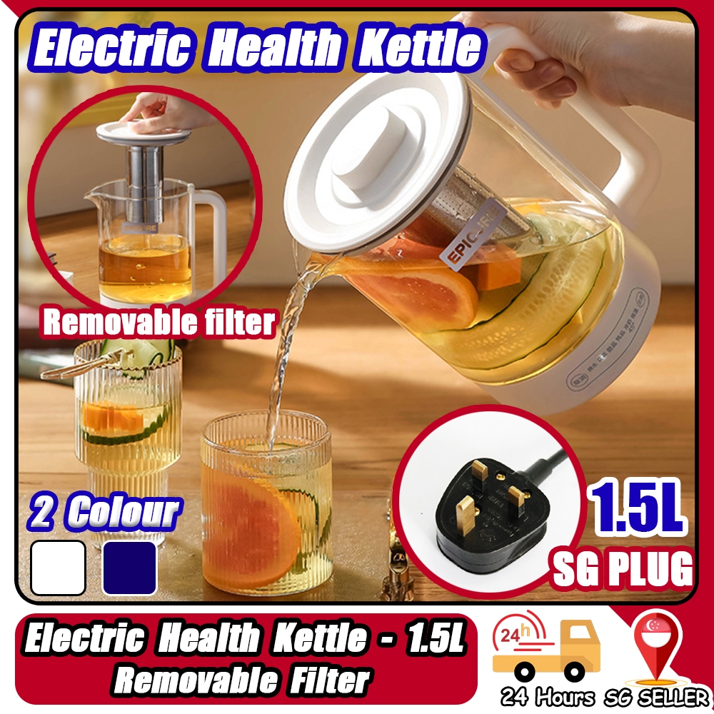 🇸🇬 ReadyStock - 1.5L Capacity Electric Kettle /3Pin SG Plug Health ...