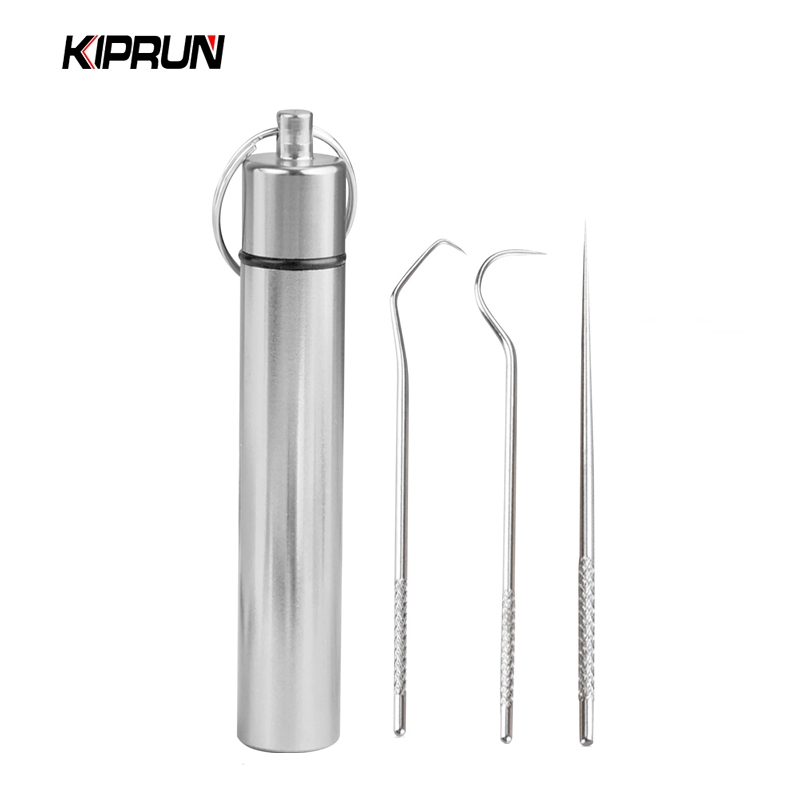 KIPRUN 3PC/7PC Toothpick Pocket Set, Reusable Stainless Steel Tooth ...