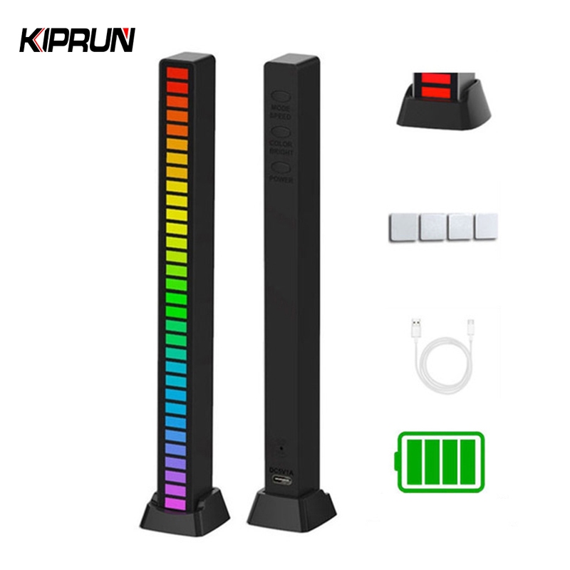 KIPRUN RGB Sound Control LED Light Pickup Voice Activated Rhythm Lights ...
