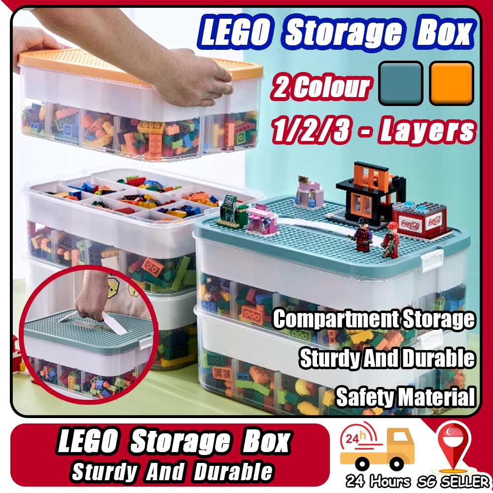 🇸🇬 ReadyStock - LEGO Storage Box Multifunctional Toy Storage Box with ...