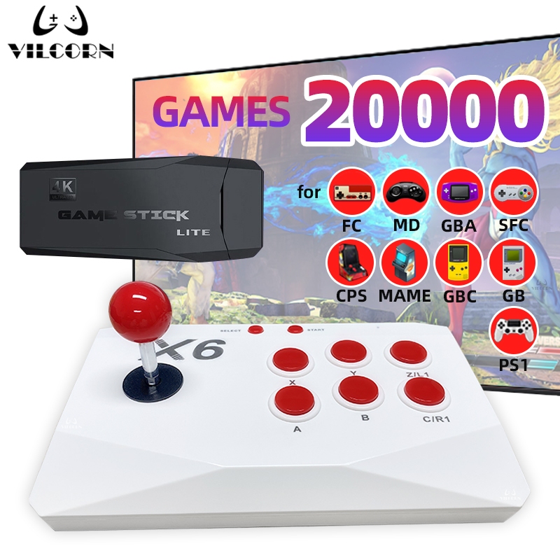 VILCORN Video Game Stick 4k 20000+ Games Retro Arcade Portable Game ...