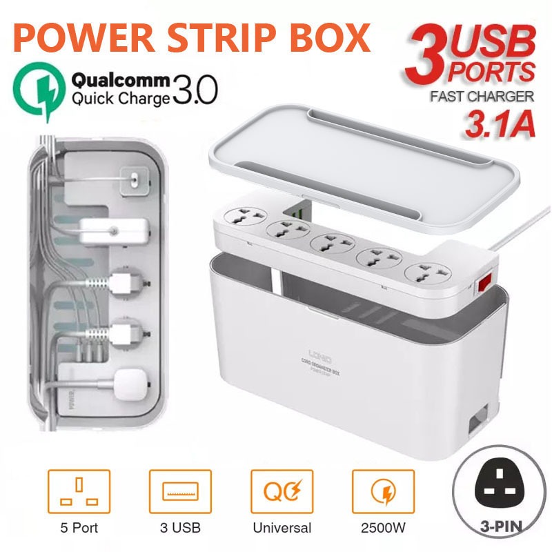 LDNIO Management Power Strip Box 5 Port Univeral Extension Power switch ...