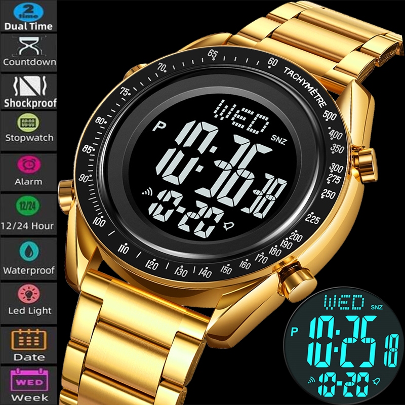 Skmei Men's Digital Sport's Watches Fashion Stainless Steel Bracelet ...