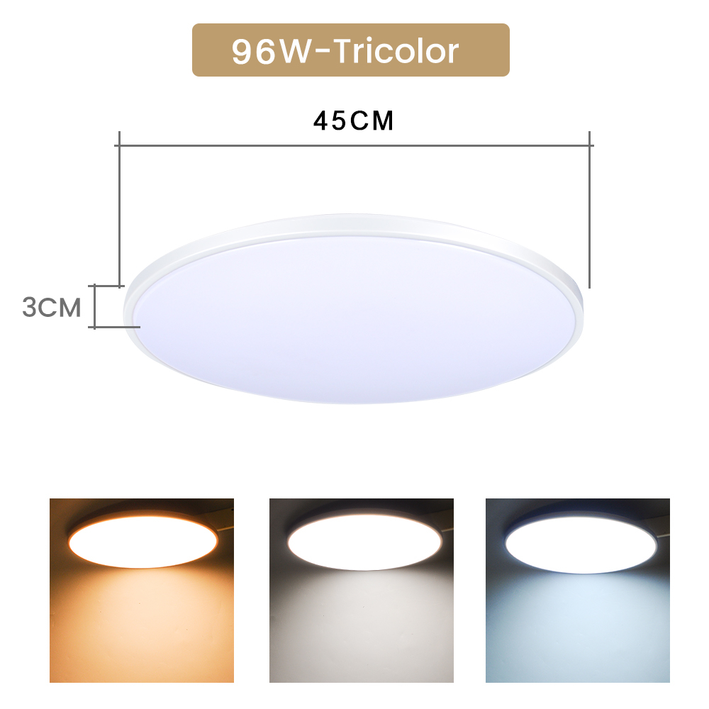 【Remote Control】LED Ceiling Light 20W 36W 48W 72W 96W Tricolor Modern ...