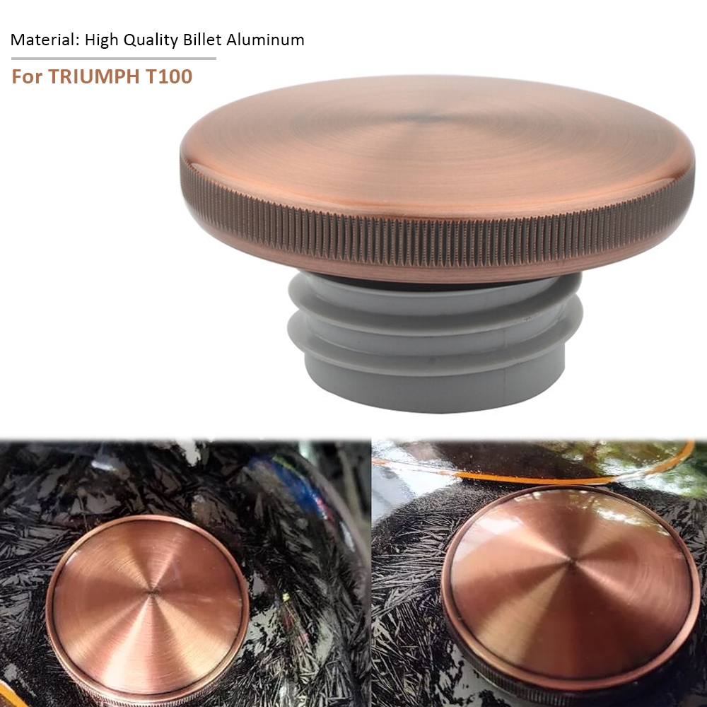 Motorbike Fuel Gas Tank Cap Vented Oil Cover For Triumph BONNEVILLE SE ...