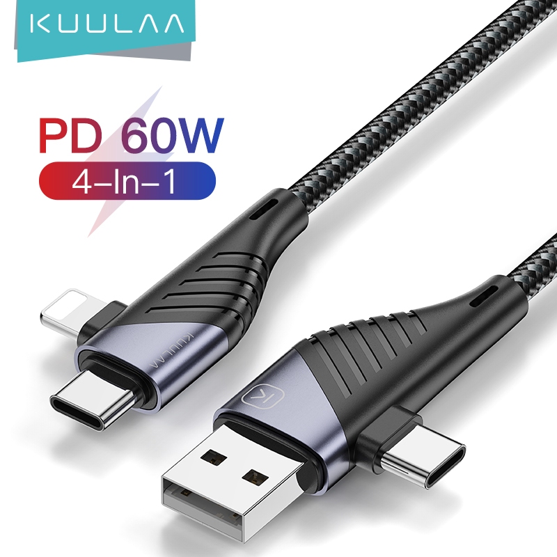 KUULAA 20W PD USB C Cable for iPhone 13 Pro Max Fast Charging 65W USB C to USB Type C Cable Fast ...