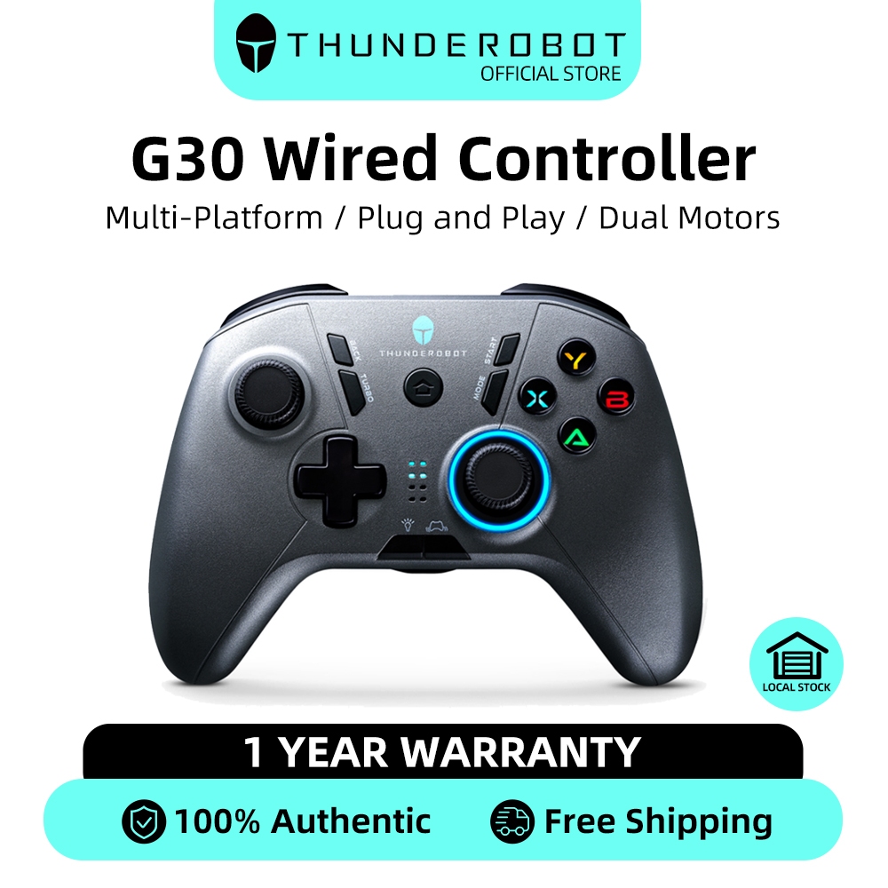 Thunderobot G30 Wired Gamepad Multi-Platform Computer TV Steam Gaming ...