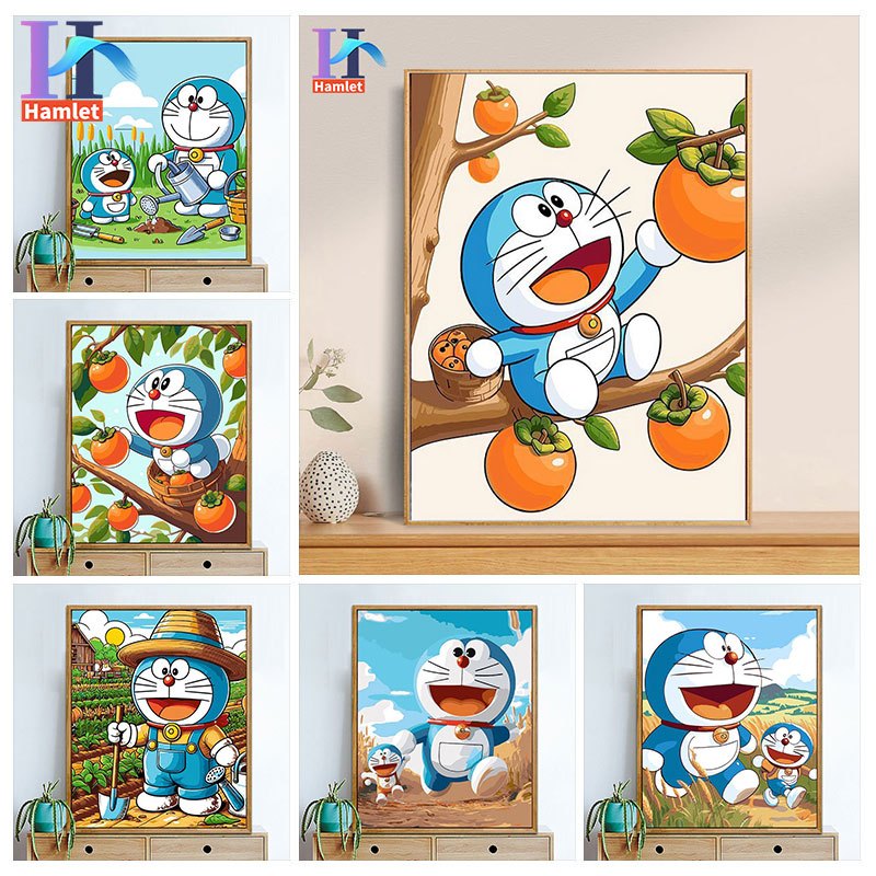 Hamlet【30*40cm】Doraemon/paint by number/art/decorative painting/hanging ...