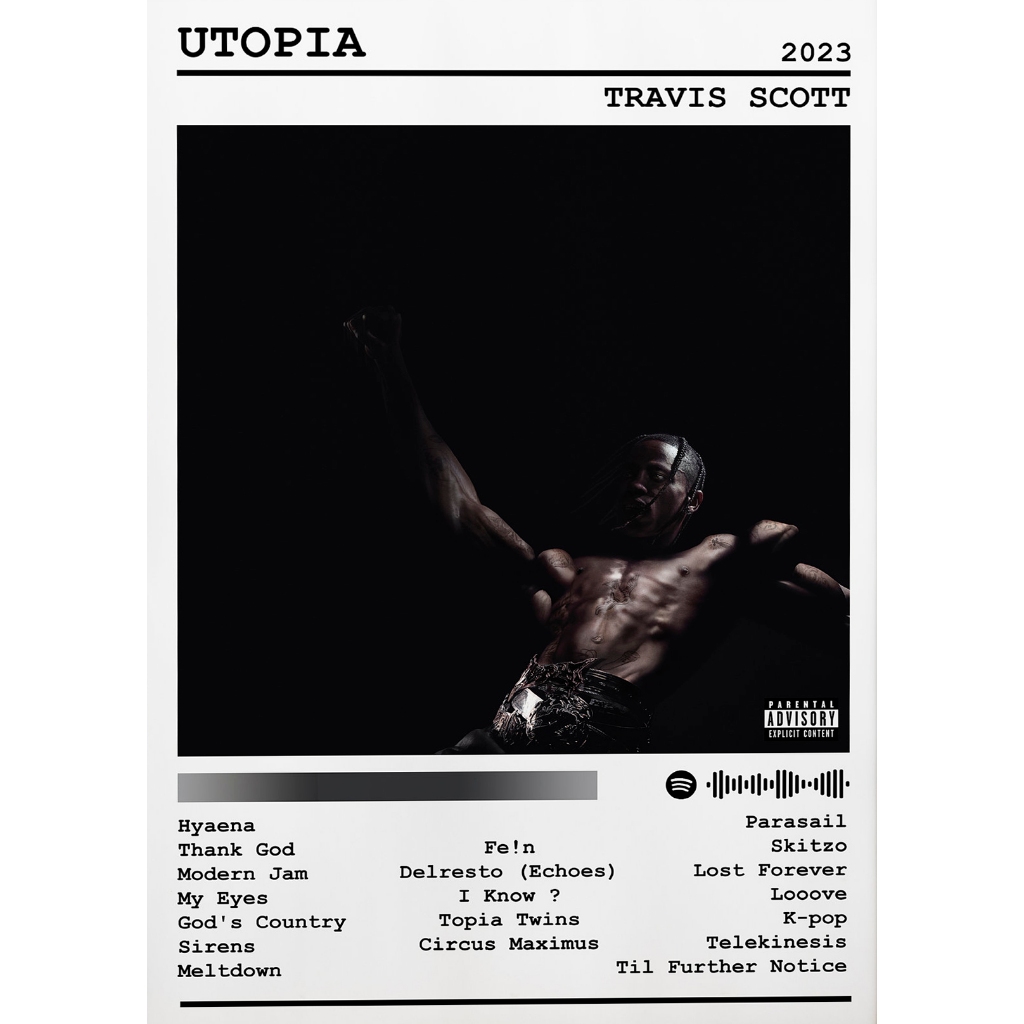 Travis Scott - Utopia Unframed Poster Print | Supersized Style | Album ...