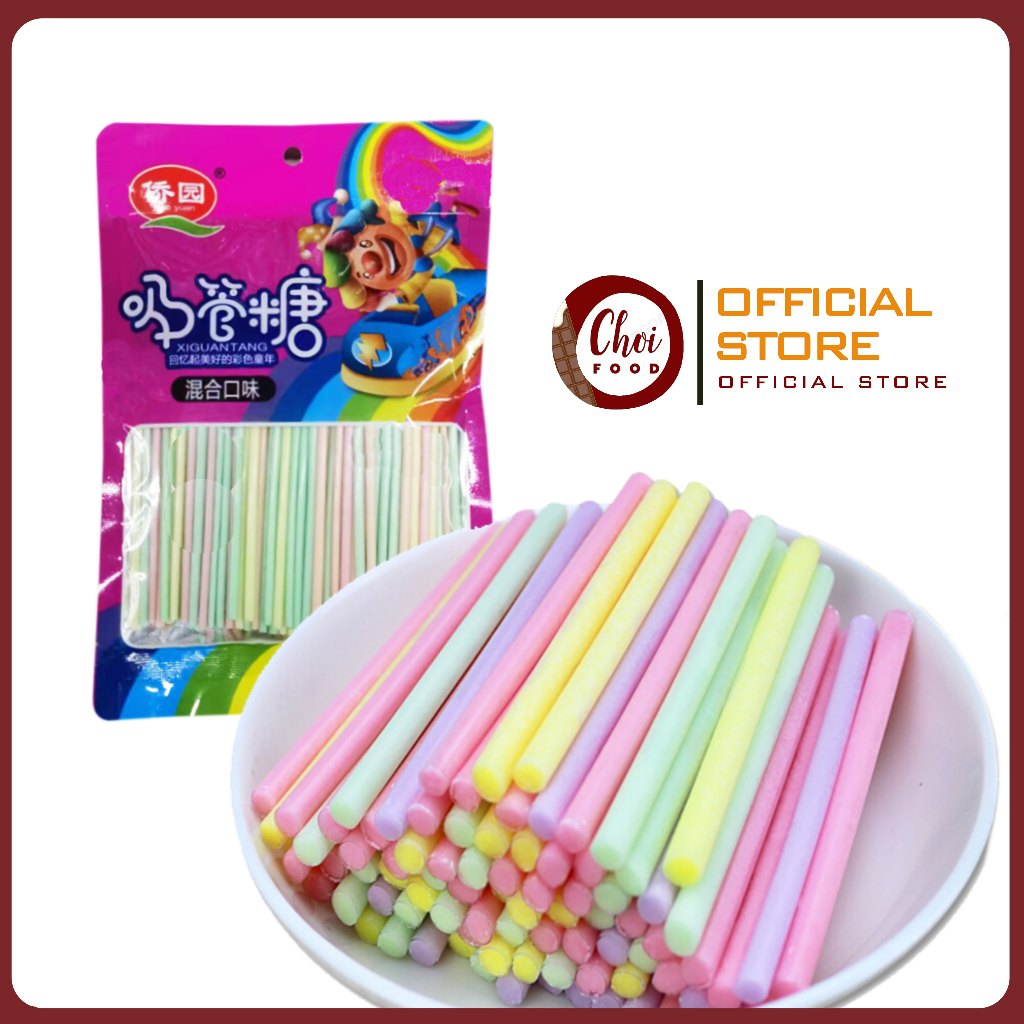 Cc Stick Candy Fruit Flavor Suction Candy Straw Candy Children's Straw Gummy Food 138g | Shopee ...