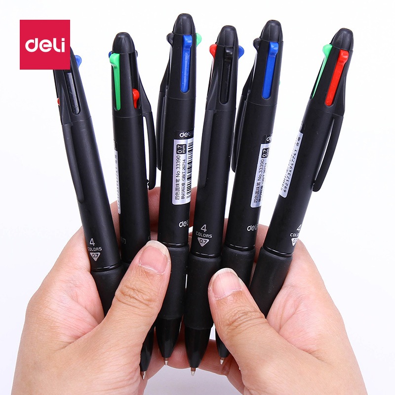 Deli Multicolor Ballpoint Pens4-in-1 Retractable Ball Pen Smooth ...