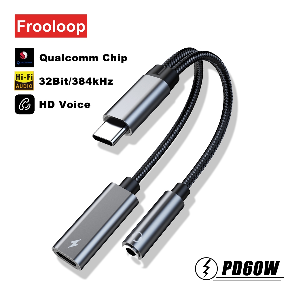 USB C To 3.5 MM Jack AUX Audio Earphone DAC Adapter Type-C 3 5 ...