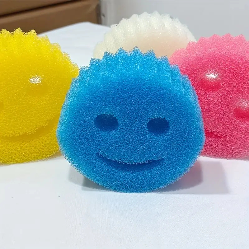 Sponge Dishwashing Sponge Block Magic Sponge Smiling face type Dish ...