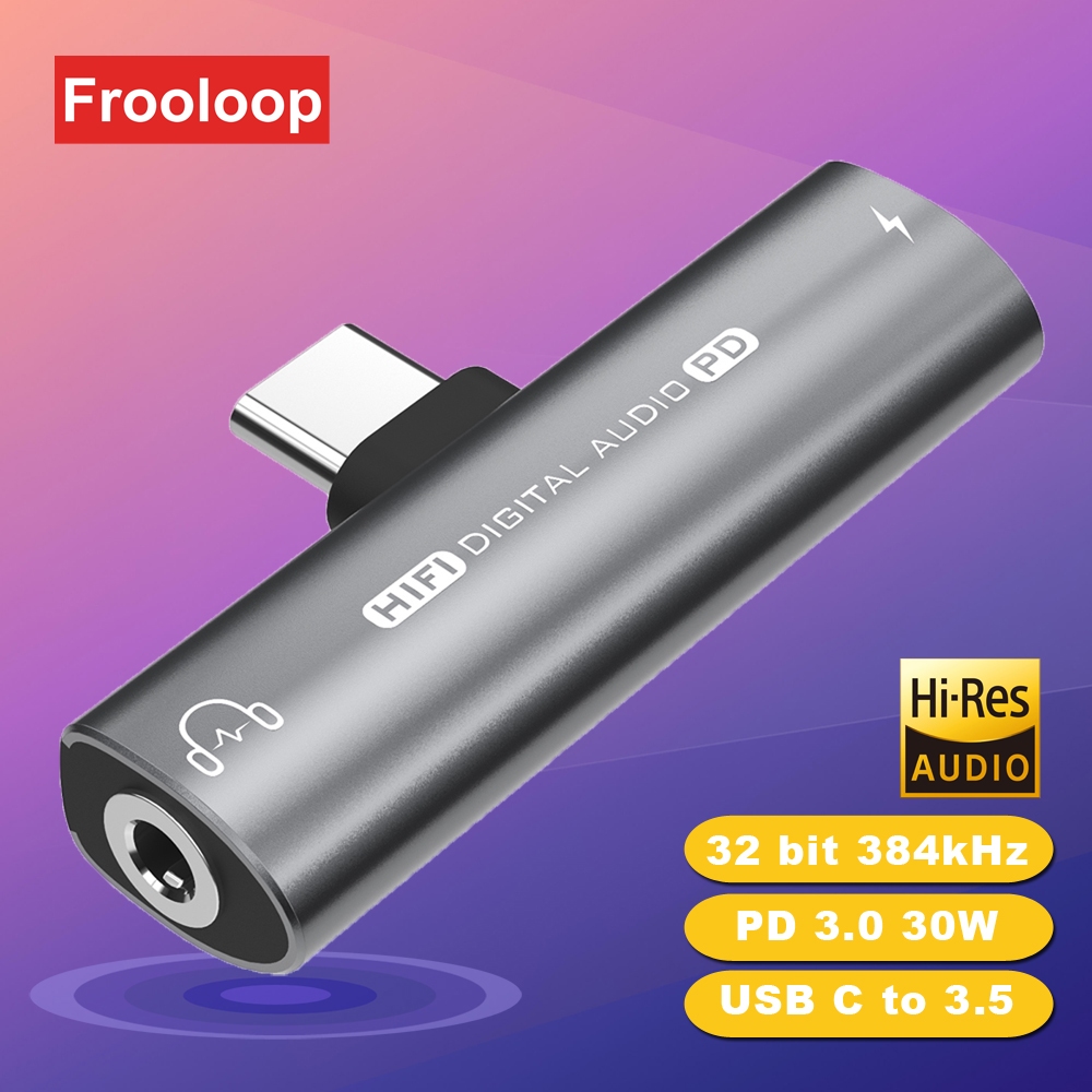 HiFi DAC USB C to 3.5 MM Jack Adapter PD 30W Type-C 3 5 Earphone OTG C to Jack Digital Decode Hi ...