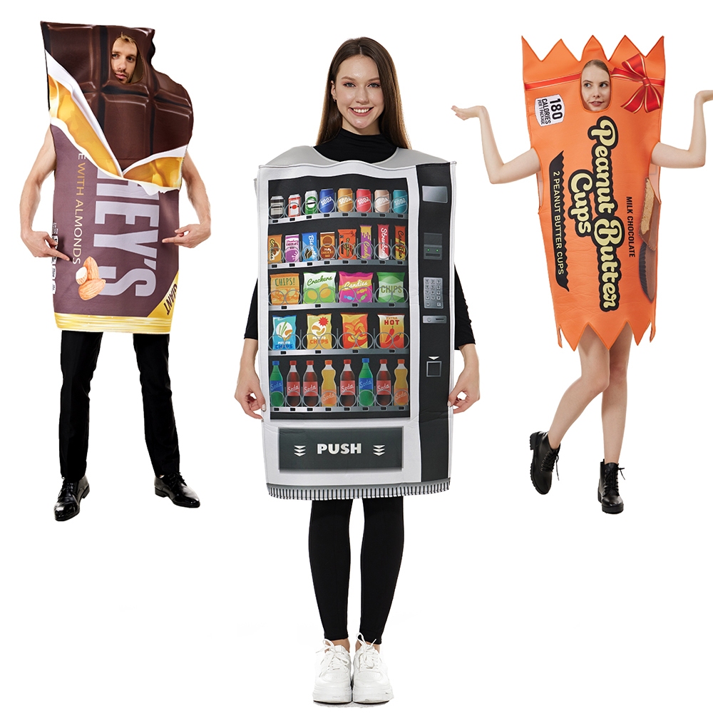 Fast Delivery Women & Men Funny Vending Machine Costume Adult Delicious ...
