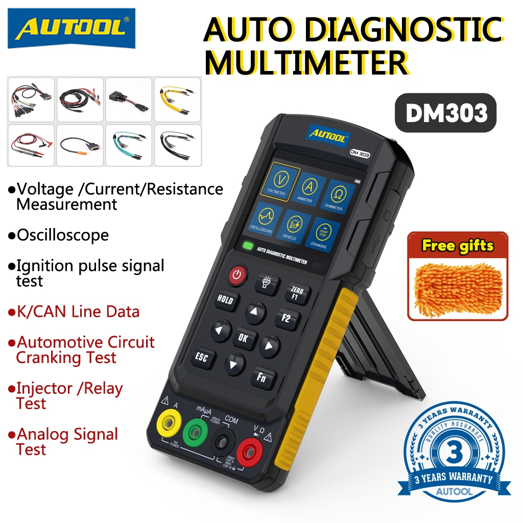 AUTOOL DM303 Automotive Diagnostic Multimeter Voltage Measurement ...