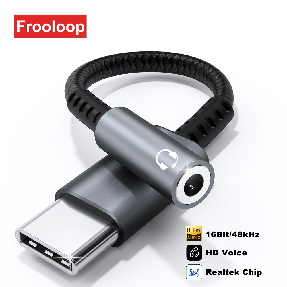 USB C To 3.5 MM L54 Earphone Jack Adapter HiFi DAC Realtek Chip 16 Bit ...