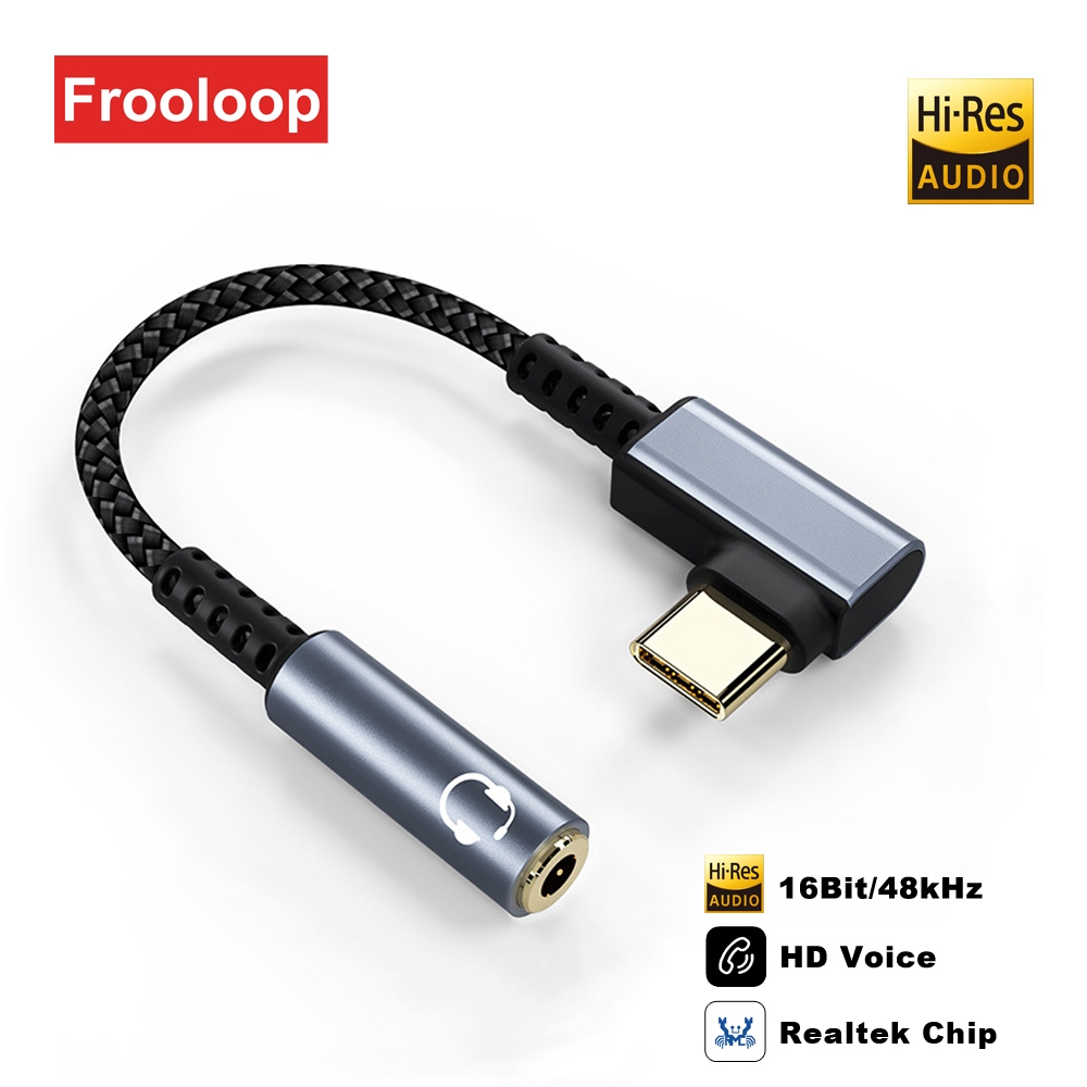 USB Type C To 3.5 MM Jack Adapter L54 Earphone 16 Bit 48 KHz HiFi DAC ...
