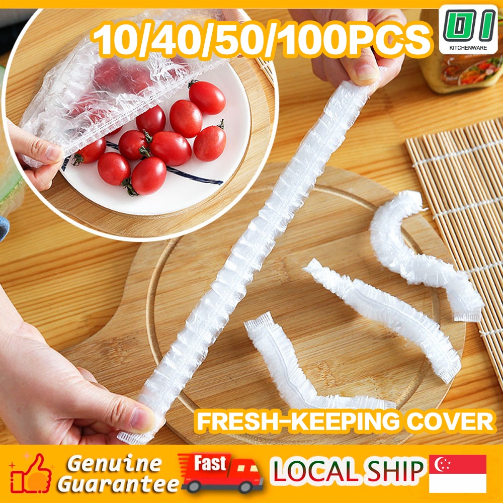 10/40/50/100 Pcs Disposable Food Cover Plastic Storage Food Coveres For ...