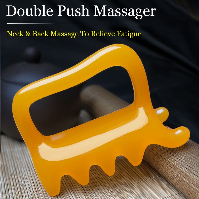 Double Push Massager Gua Sha Tool Bladder Meridian And Spine Meridian ...