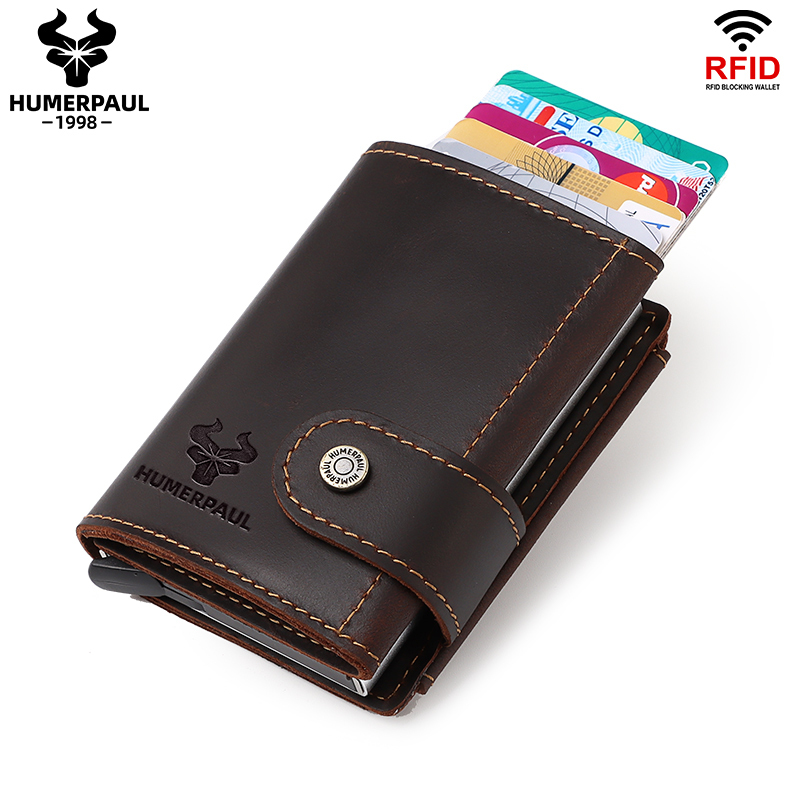 HUMERPAUL 2020 Men Business Aluminum Cash ID Card Holder RFID Blocking ...