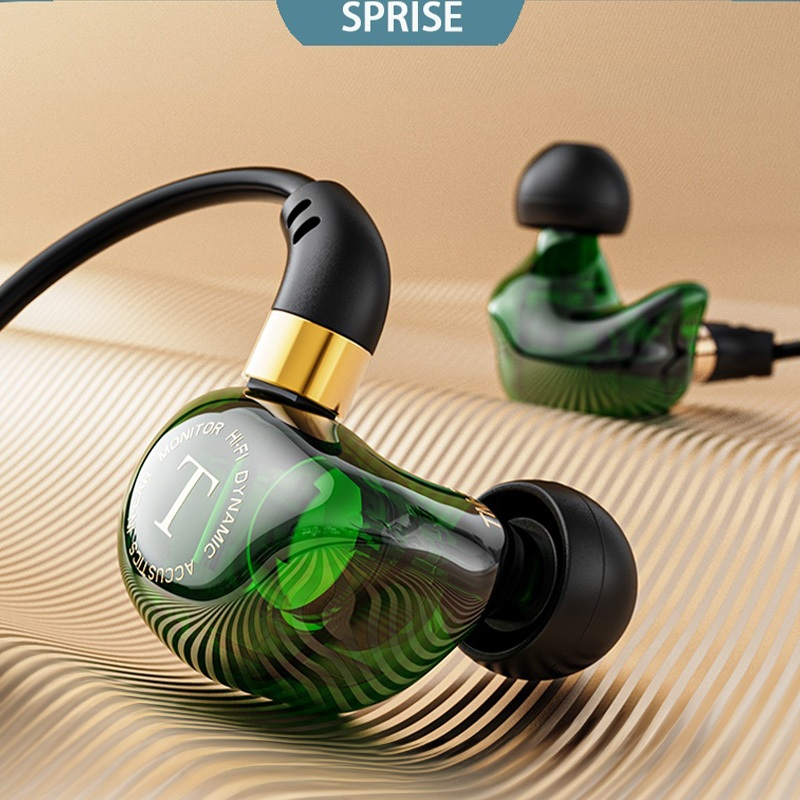 SPRISE 2022 New TM01 Deep Bass Dynamic Wired Earphones With Microphone ...