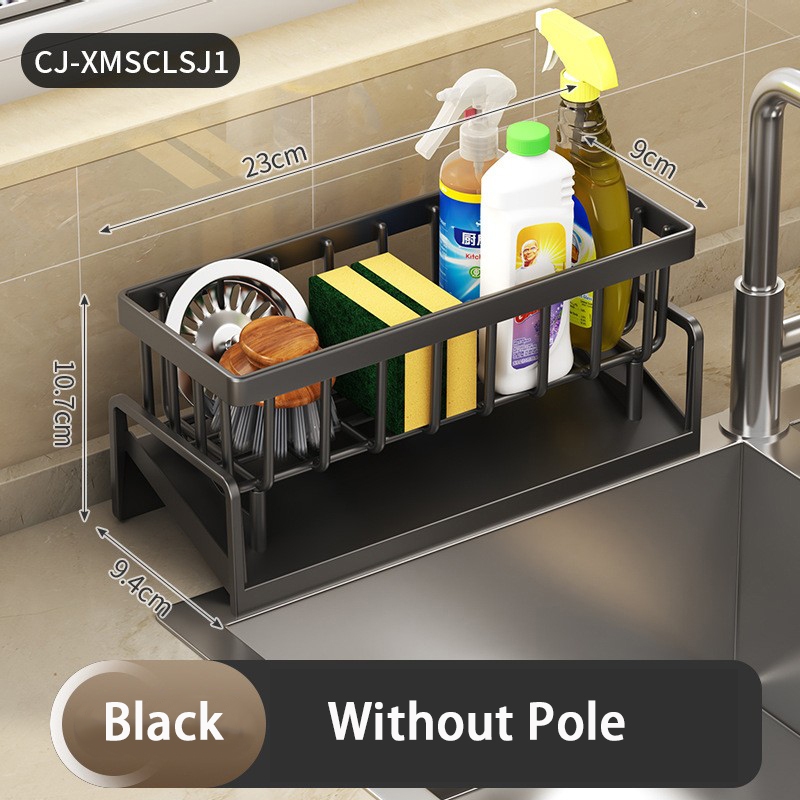 【SG Stock】Kitchen Rack 304 Stainless Sink Storage Rack Drainage 360 ...