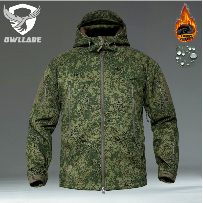 EAGLADE Tactical Jacket Men YDJX-RK-CFY In Russia Camo Fleece Soft ...