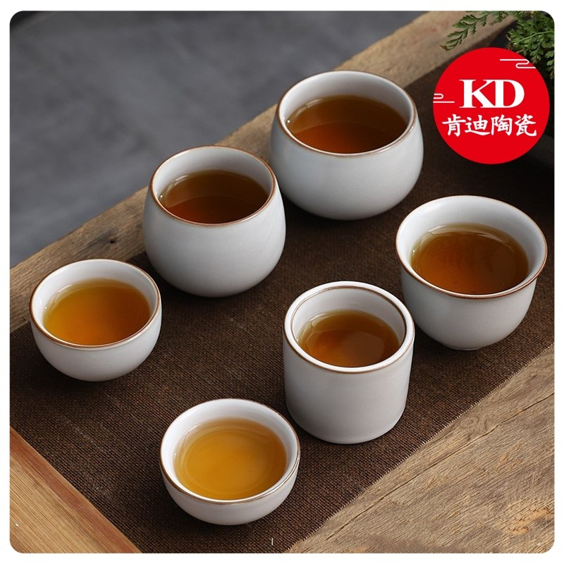 [Kendi Ceramics] Yuebairu Kiln Tea Cup Open Slice Can Keep Finger Cup ...
